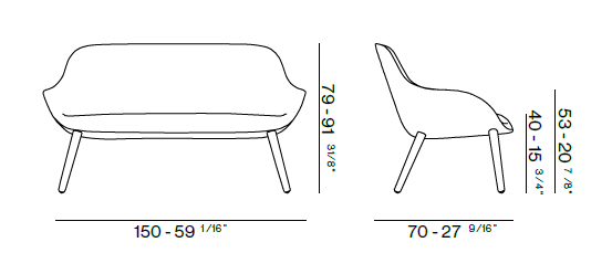 DILMUN DIL229 RIT čalúnená sofa značky MARTE DESIGN | Sedooz.sk